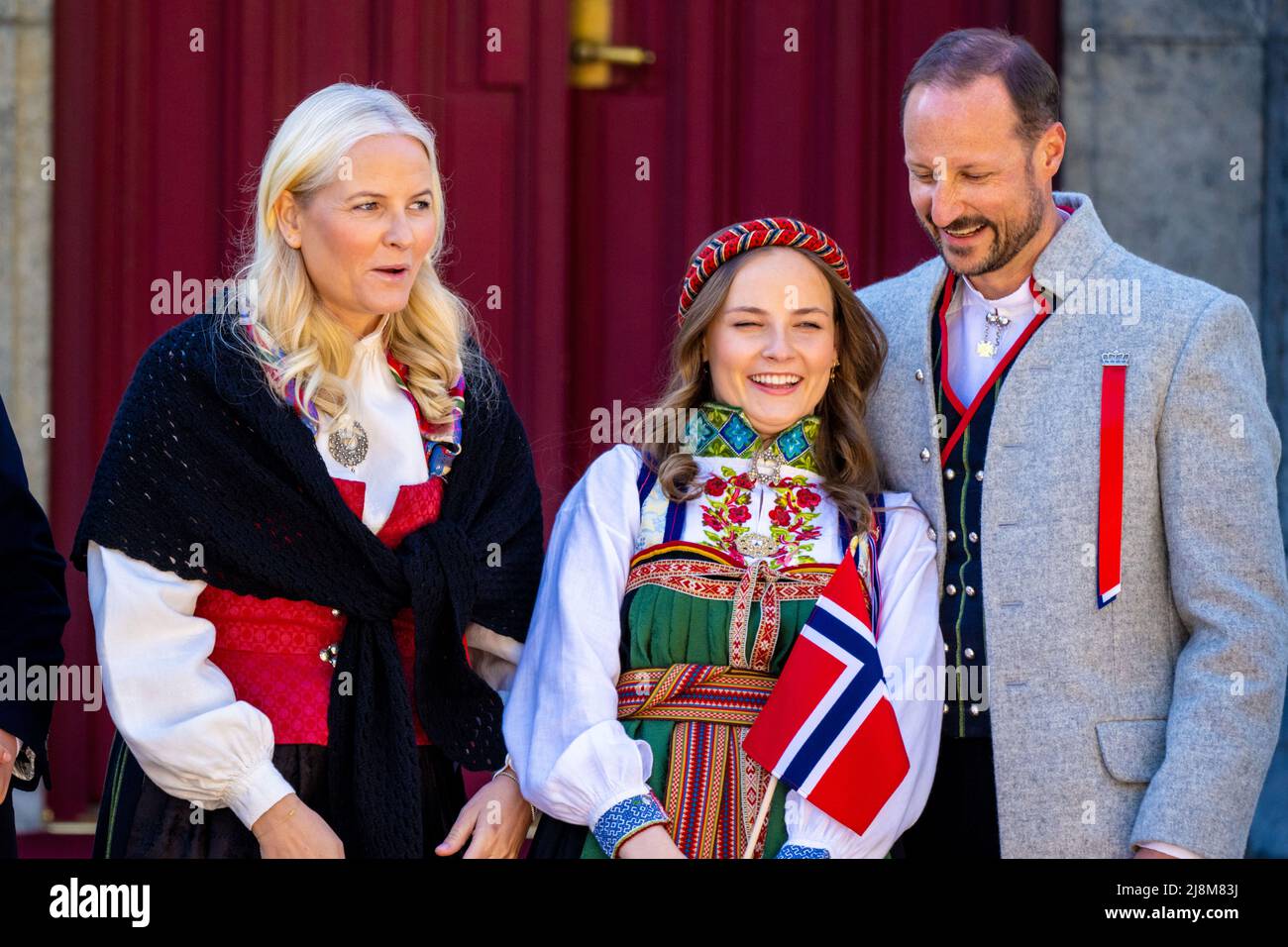 Crown Prince Haakon and Crown Princess Mette-Marit with Princess Ingrid ...