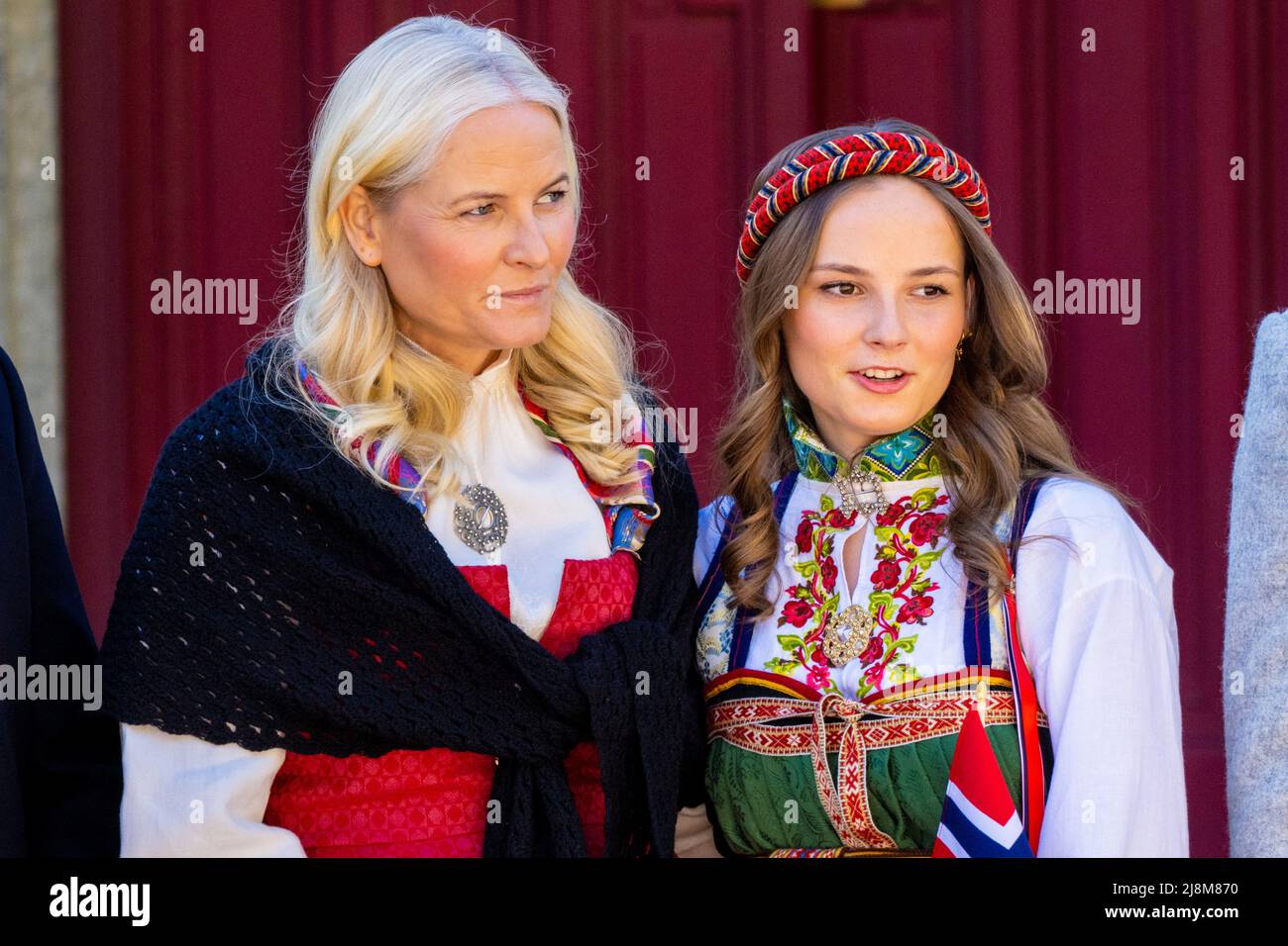 Crown Princess Mette-Marit with Princess Ingrid Alexandra during the celebrations of the ...