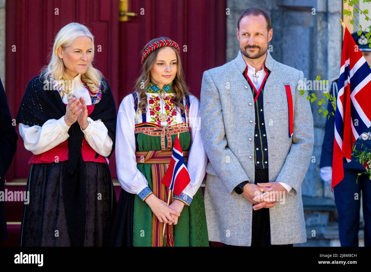 Crown Prince Haakon and Crown Princess Mette-Marit with Princess Ingrid ...