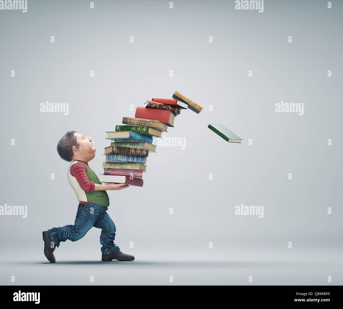 Big stack of books hi-res stock photography and images - Alamy