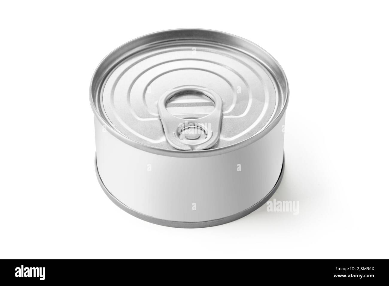 silver metal tin cans isolated on white with clipping path Stock Photo ...