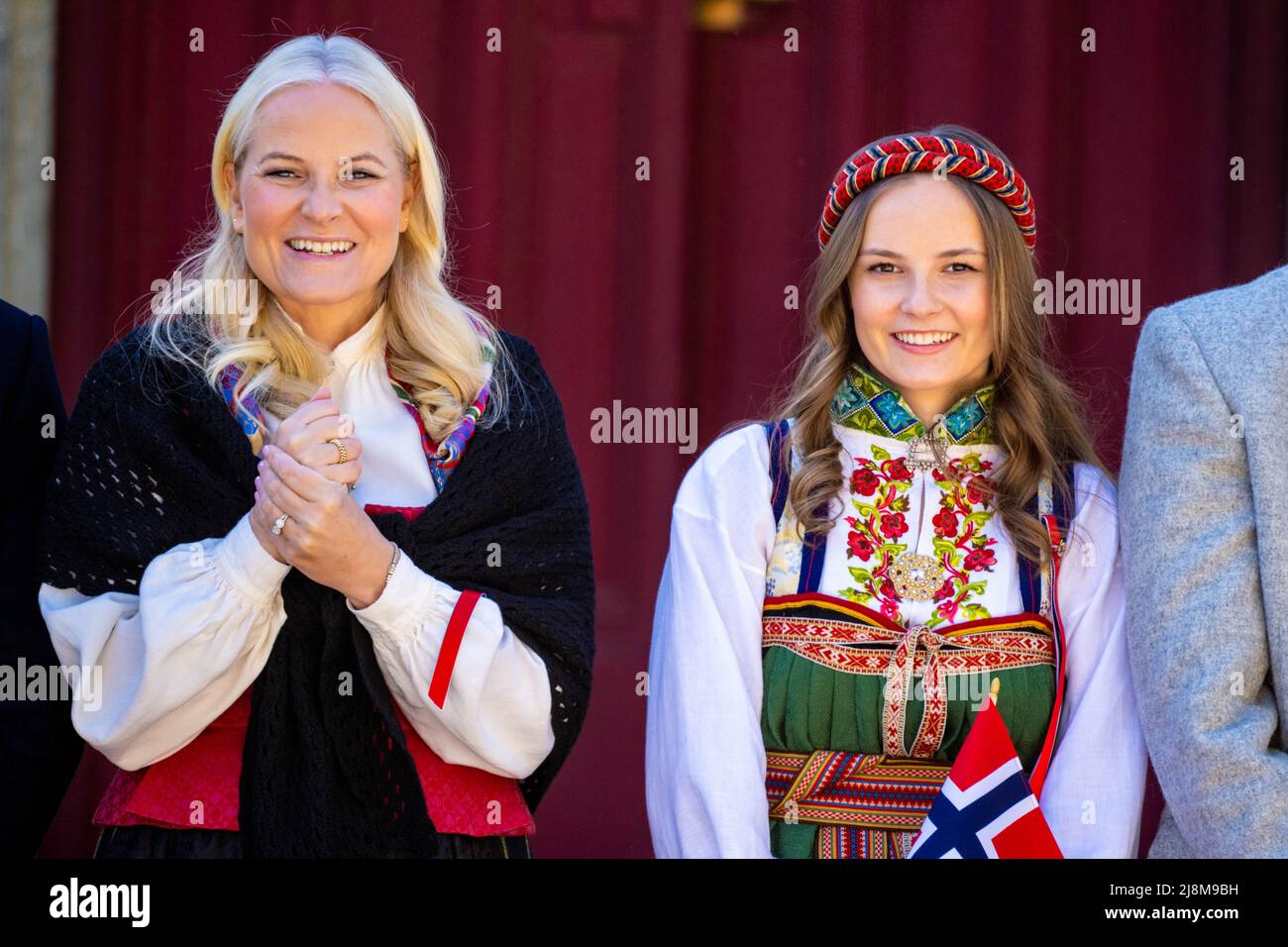Crown Princess Mette-Marit with Princess Ingrid Alexandra during the ...