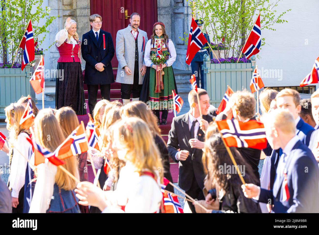 Crown Prince Haakon and Crown Princess Mette-Marit with Princess Ingrid ...
