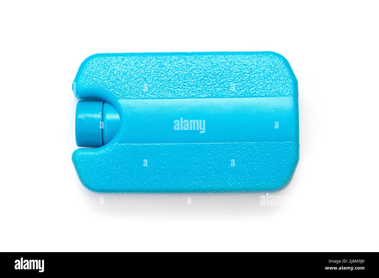 Blue plastic freezer element with gel for keeping food cool in cool bag ...