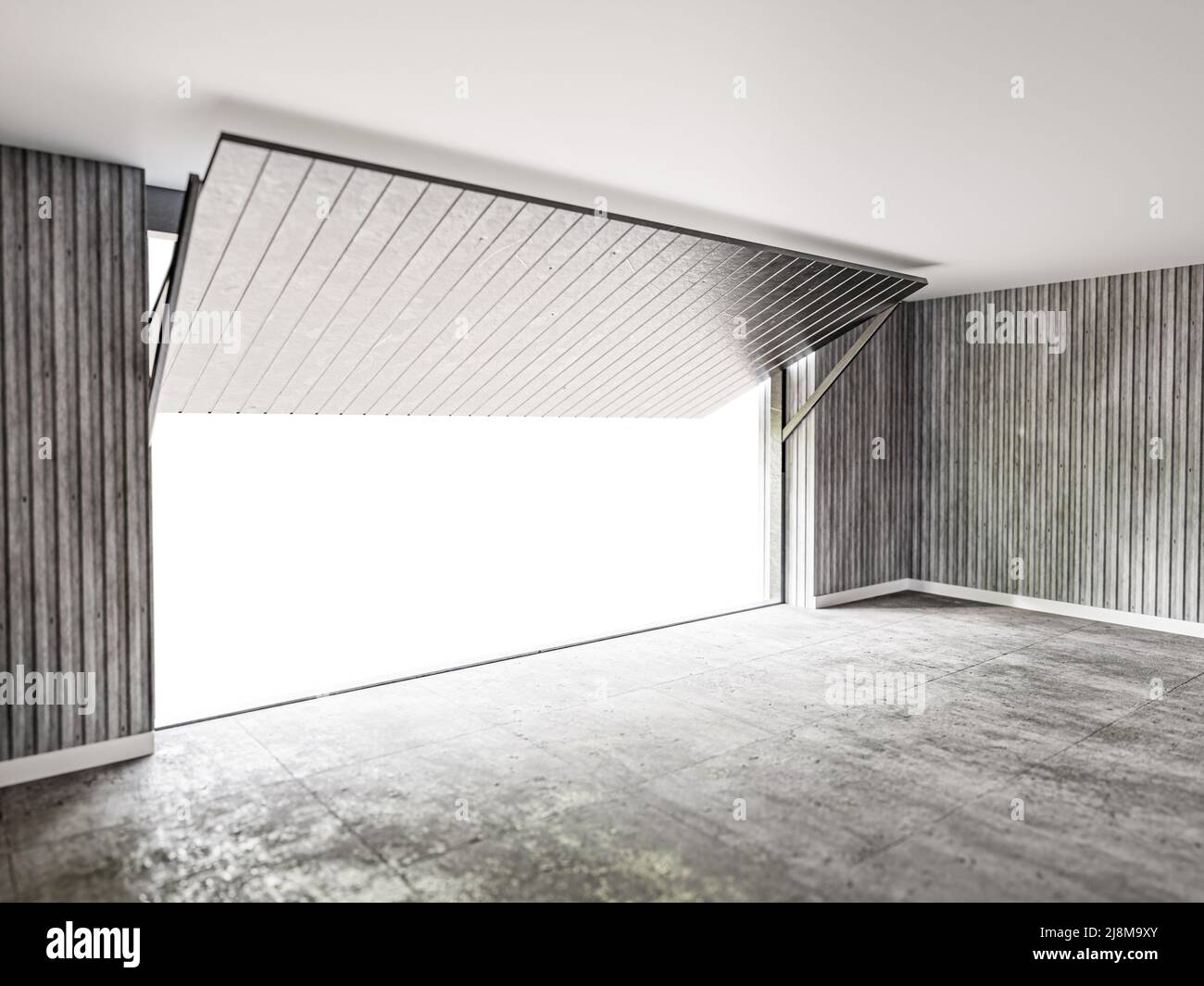 empty self storage on white background 3d illustration Stock Photo - Alamy