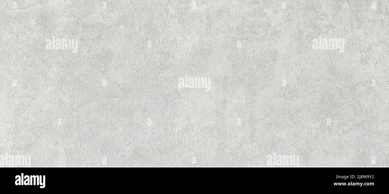 Textured light gray wall wide panoramic texture. Grunge grey plaster ...