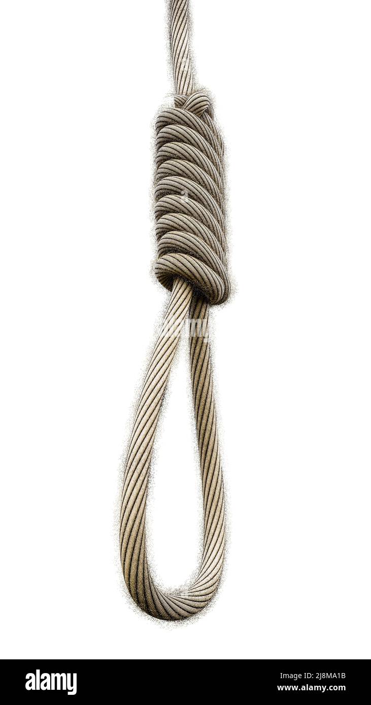 noose isolated on white background 3d illustration Stock Photo - Alamy
