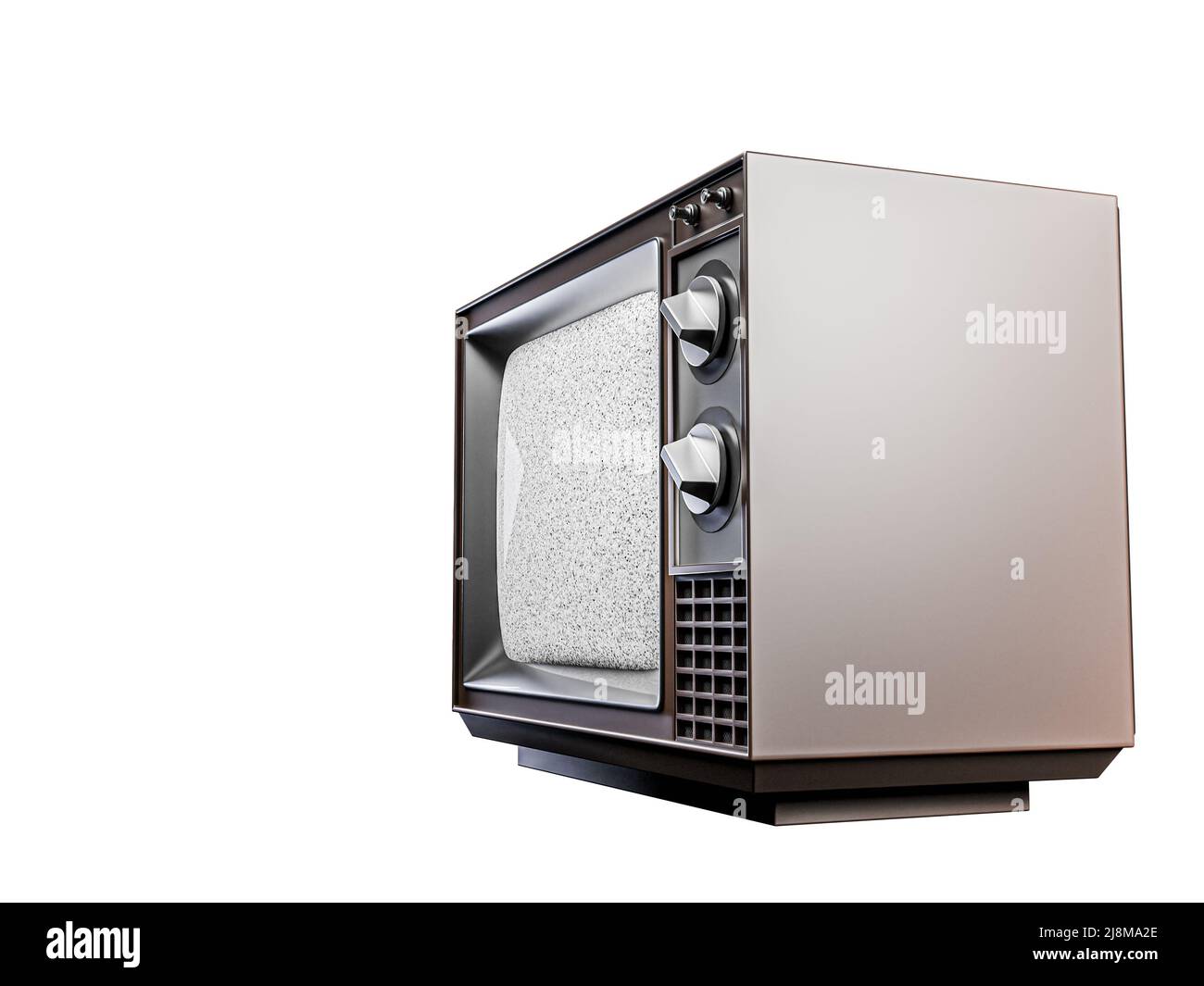 old tv isolated on white background 3d illustration Stock Photo - Alamy