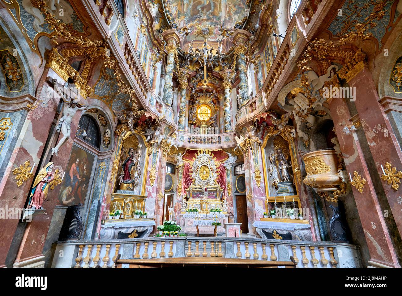 Germany Bavaria Munich. St. Johann Nepomuk, the Asam Church (Asamkirche ...