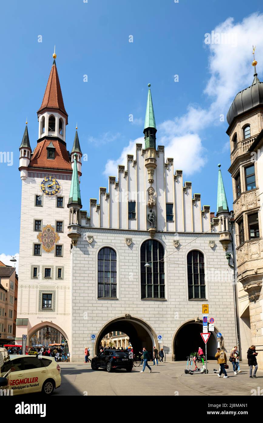 Germany Bavaria Munich. The old town hall (Altes Rathaus Stock Photo ...