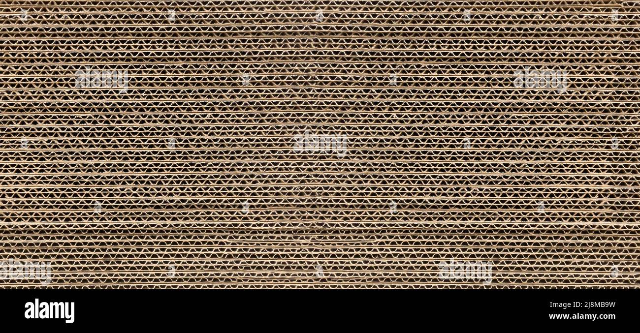 corrugated cardboard for packaging. abstract background horizontal ...
