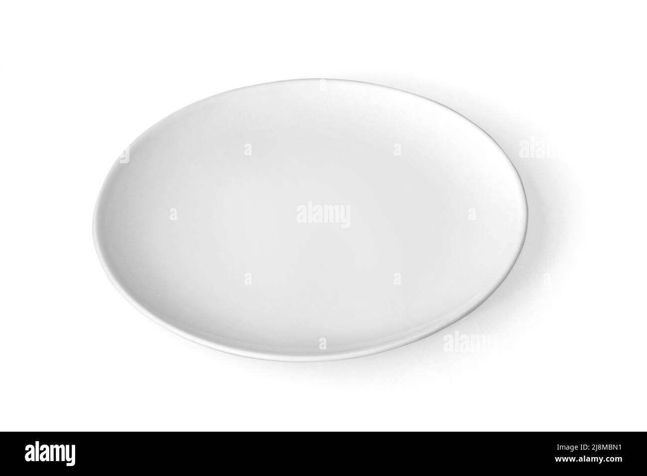 empty white plate isolated on white background with clippimg path Stock ...