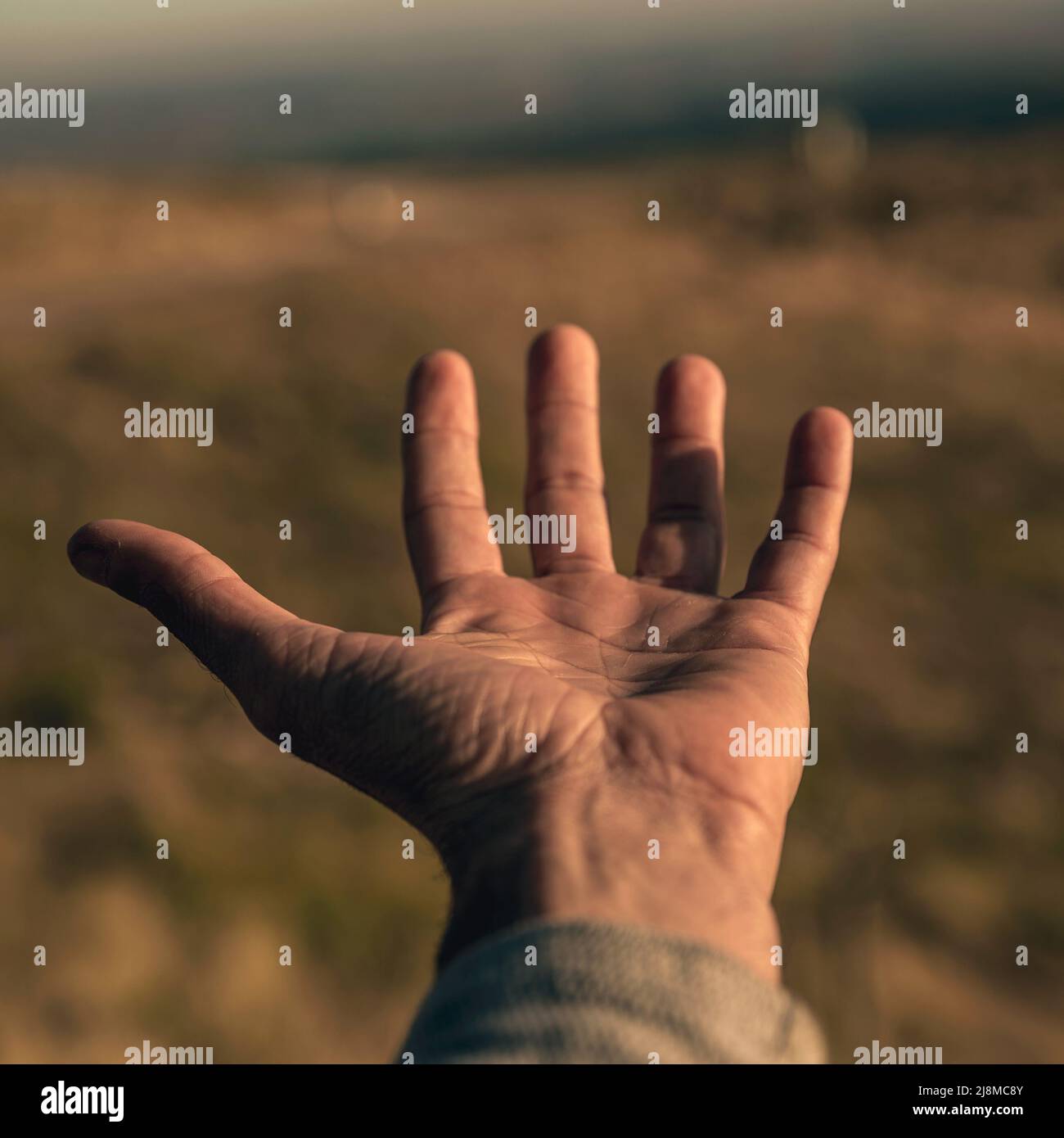 Hand full of nothing but witlh all the world in front of you hands ...