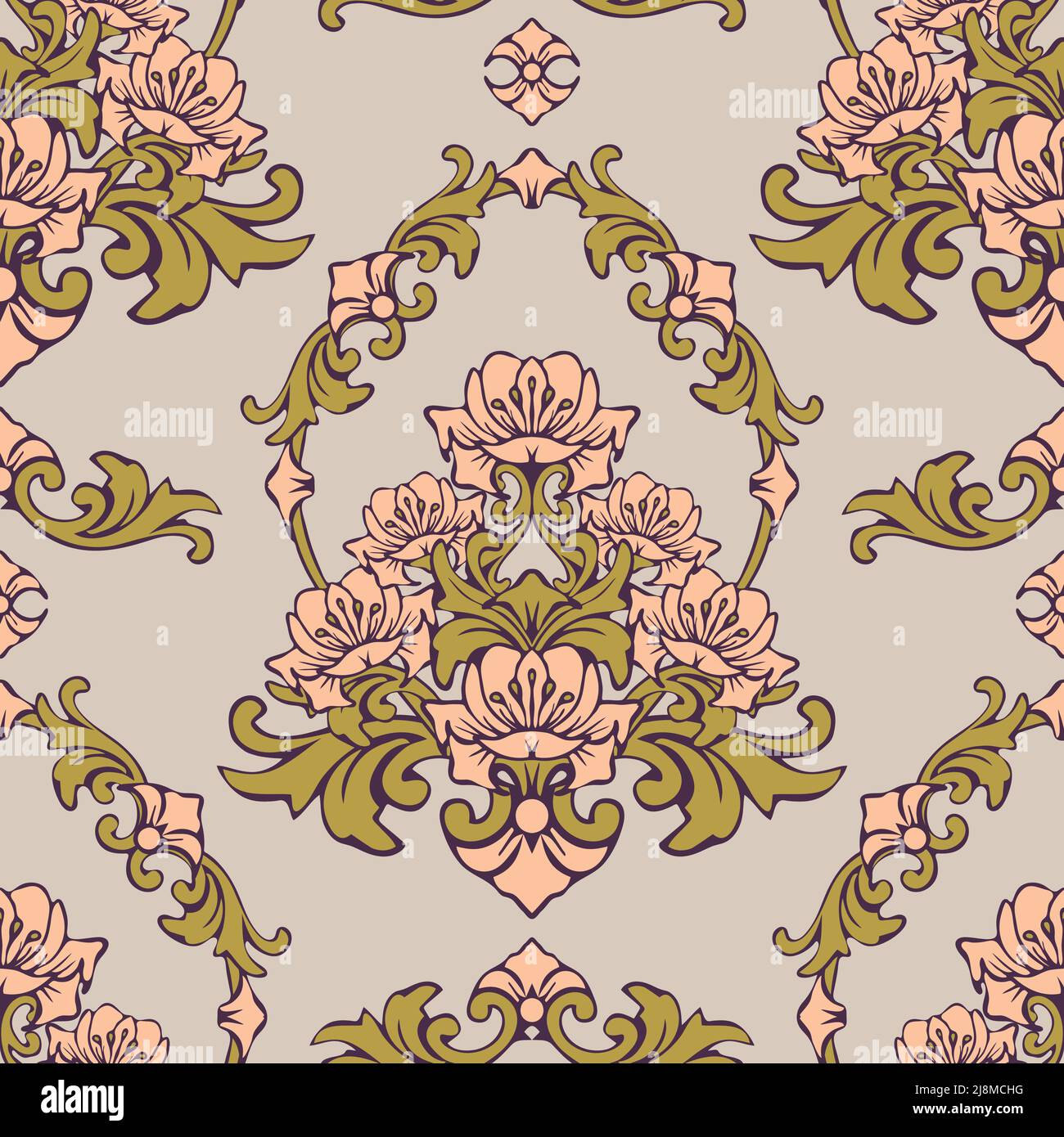 Rococo Wallpaper Seamless