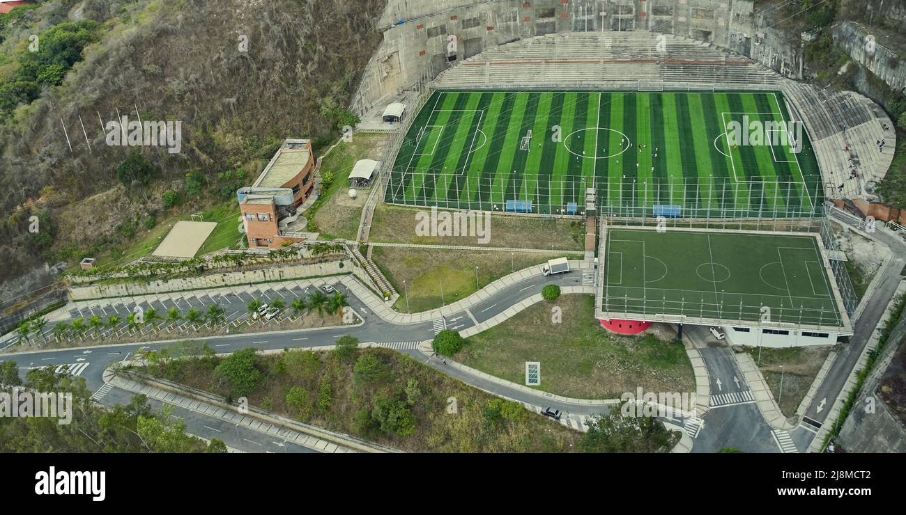 CARACAS, VENEZUELA- MAY, 2022: Cocodrilos Sports Park soccer stadium ...