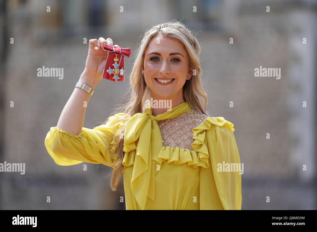 Dame Laura Kenny after she received her Dame Commander medal awarded by ...