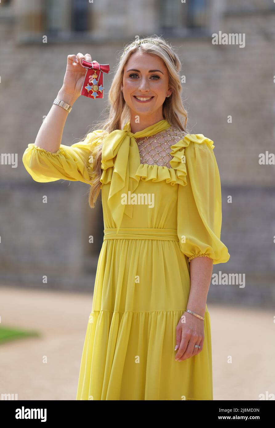 Dame Laura Kenny after she received her Dame Commander medal awarded by ...
