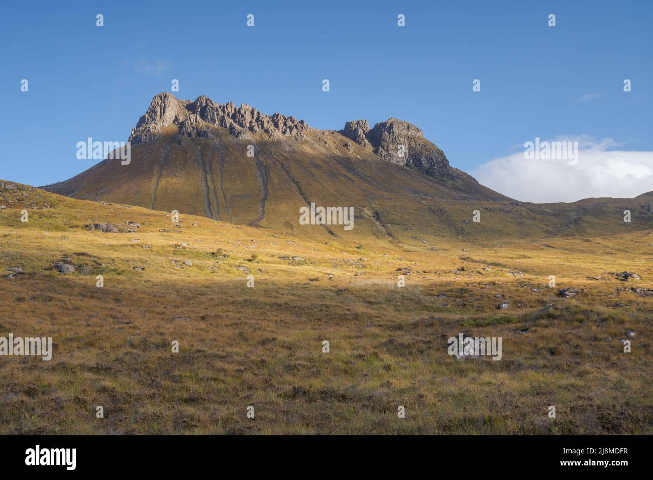 Magnificent Stac Pollaidh mountain, Scottish Highlands looking like a ...