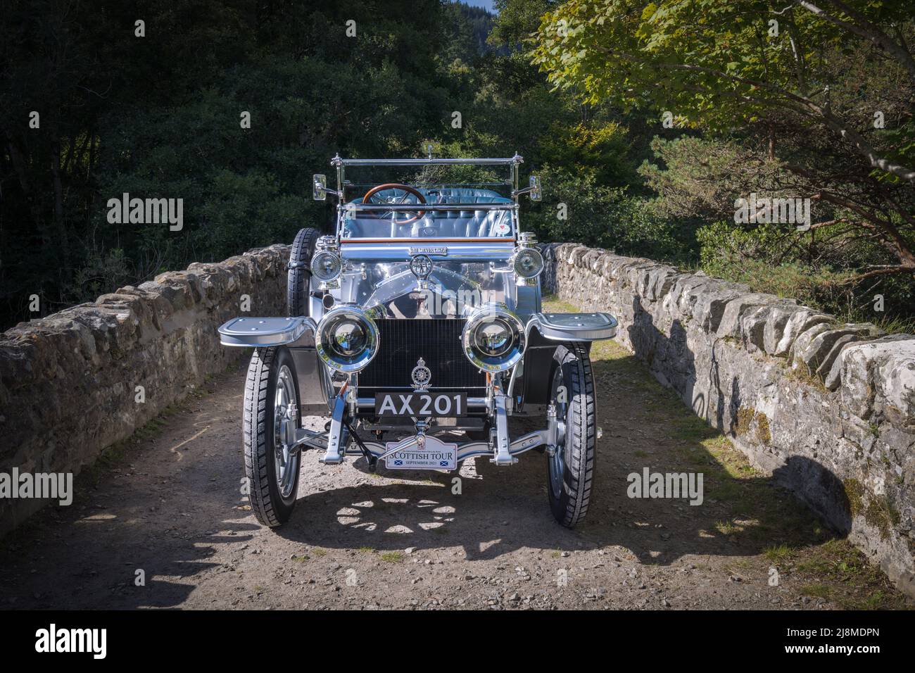 Original Rolls-Royce Silver Ghost AX 201 on Telford Bridge ...