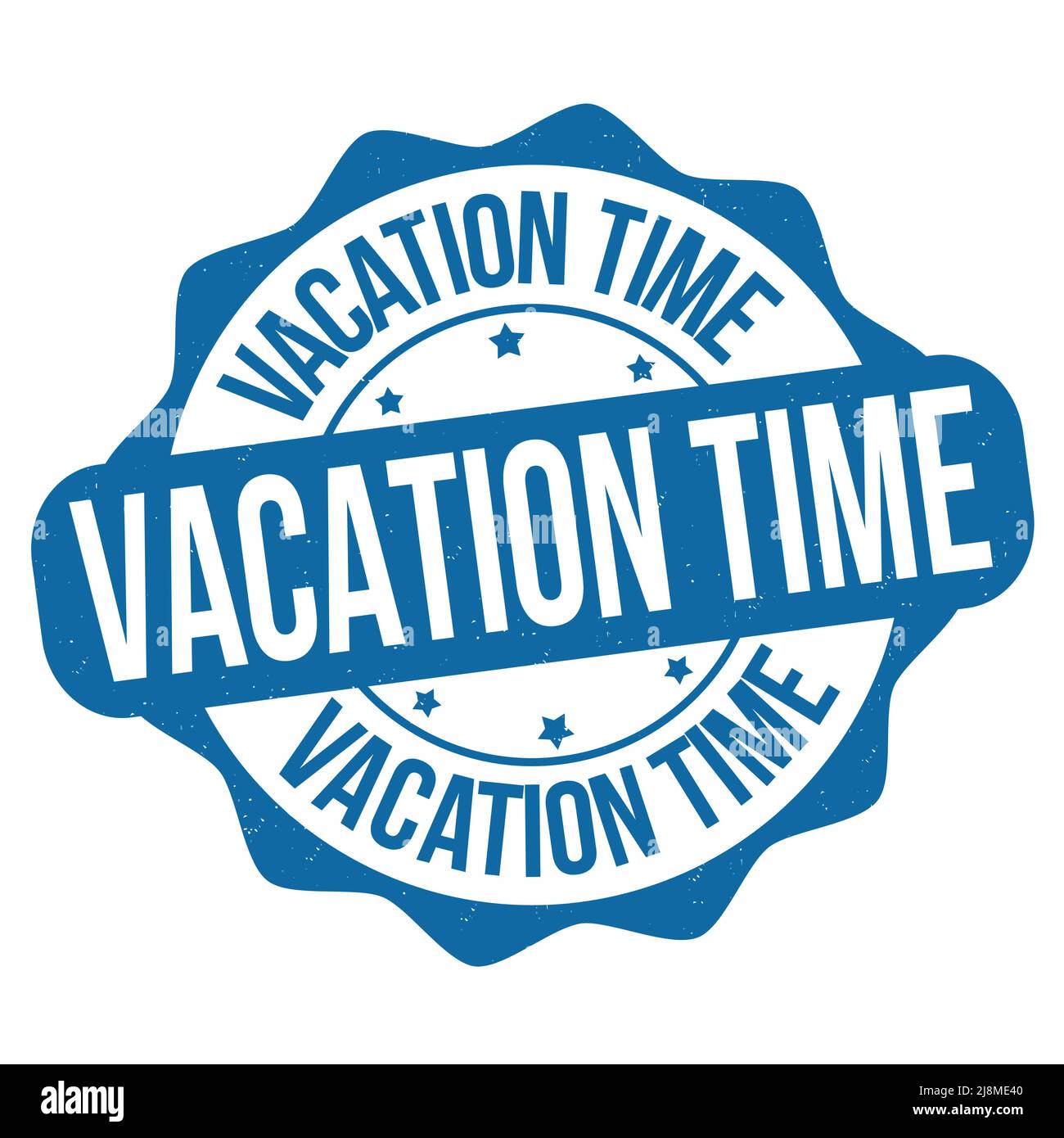 Vacation time grunge rubber stamp on white background, vector ...