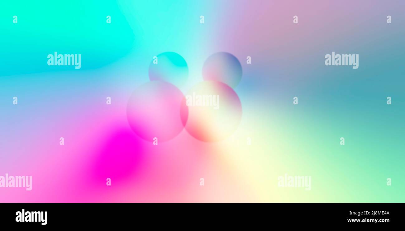 blurred gradient multicolored bubbles. Abstract concept. Holographic ...