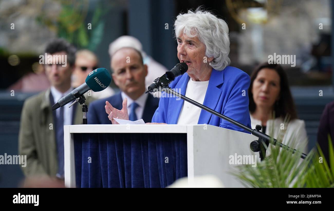 Former TD Maureen O'Sullivan speaking a ceremony in Dublin marking the ...