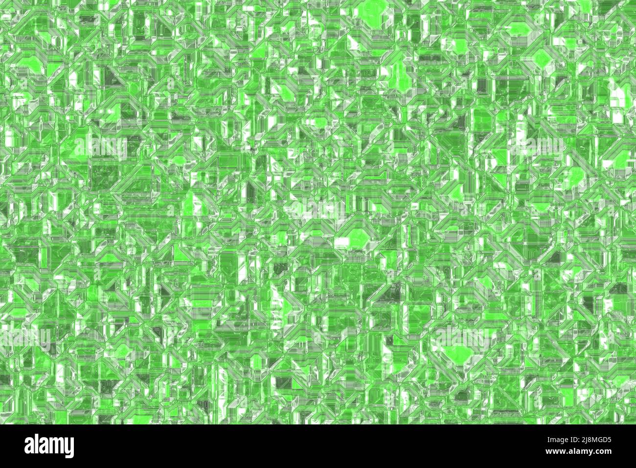 beautiful green optic crystals pattern computer art background ...