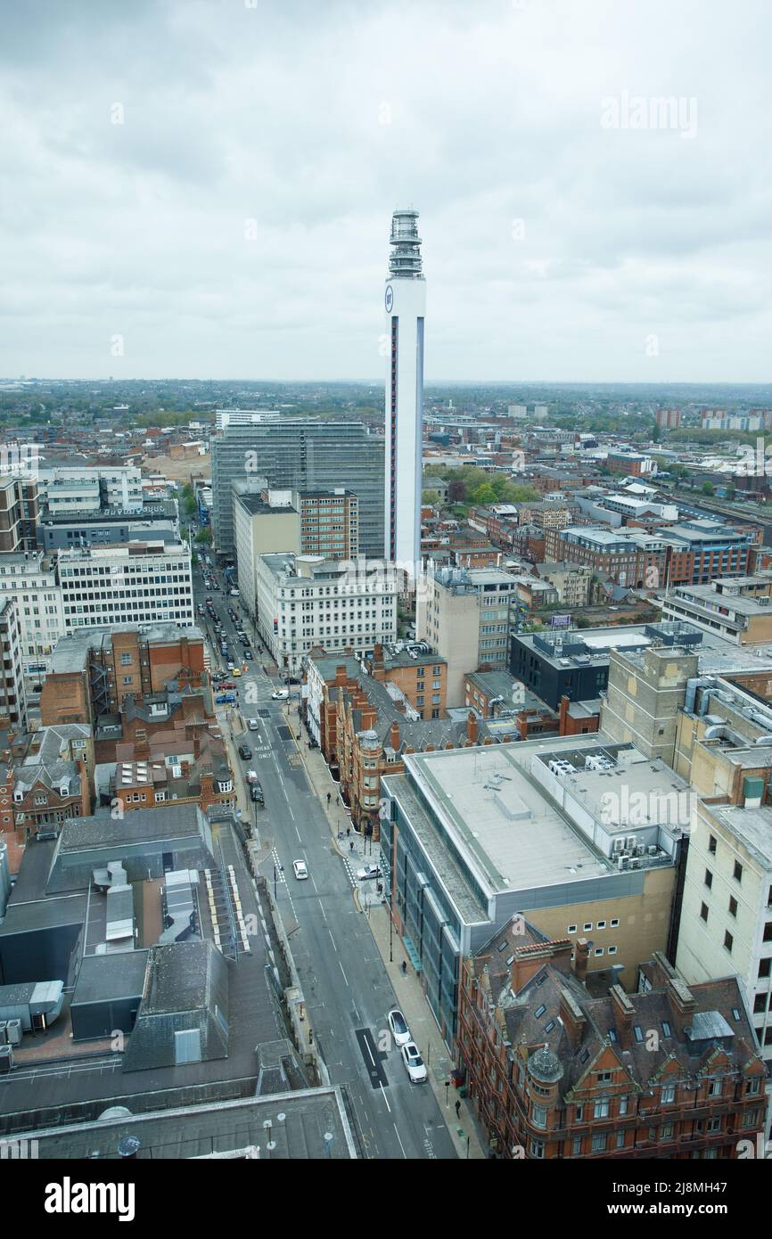 A view of Birmingham BT Tower looking northward. Picture taken from 103 ...