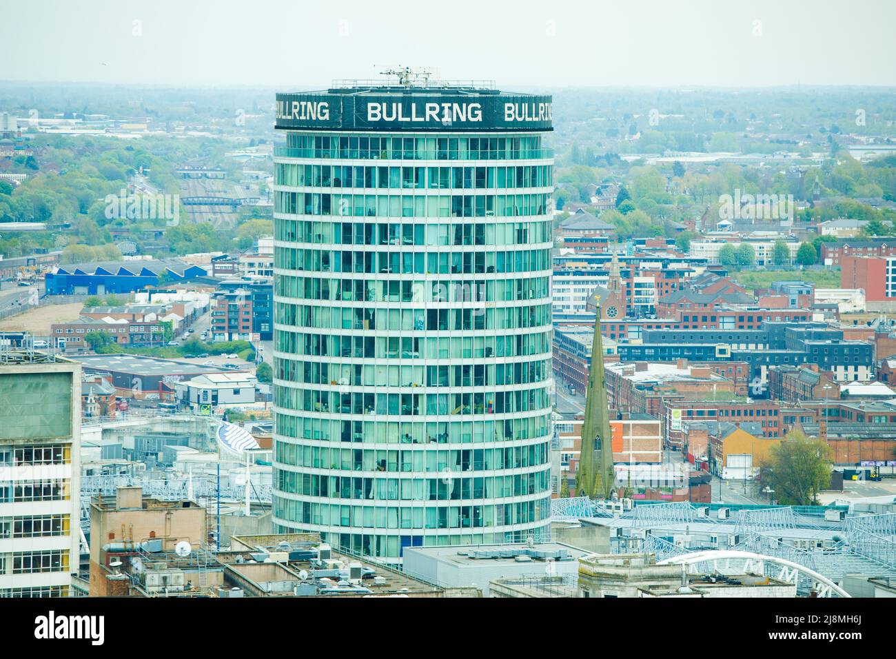 A view of Birmingham Rotunda in Birmingham City Centre. Picture taken ...