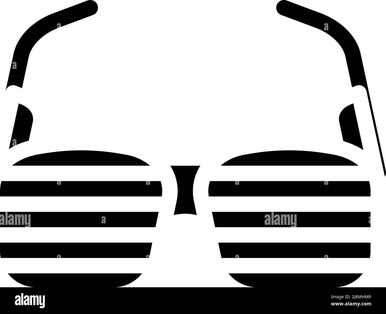 Glasses accessory glyph icon Black and White Stock Photos & Images - Alamy