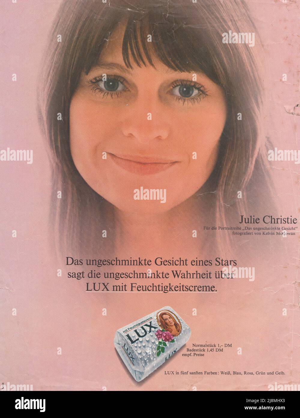 Lux soap with Julie Christie vintage advertisement German advert 1970s ...