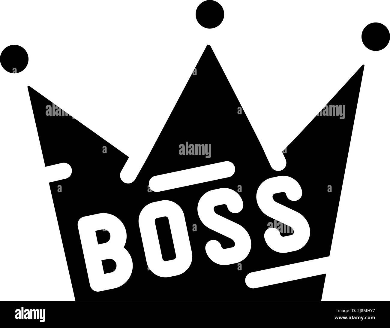 crown boss glyph icon vector illustration Stock Vector Image & Art - Alamy