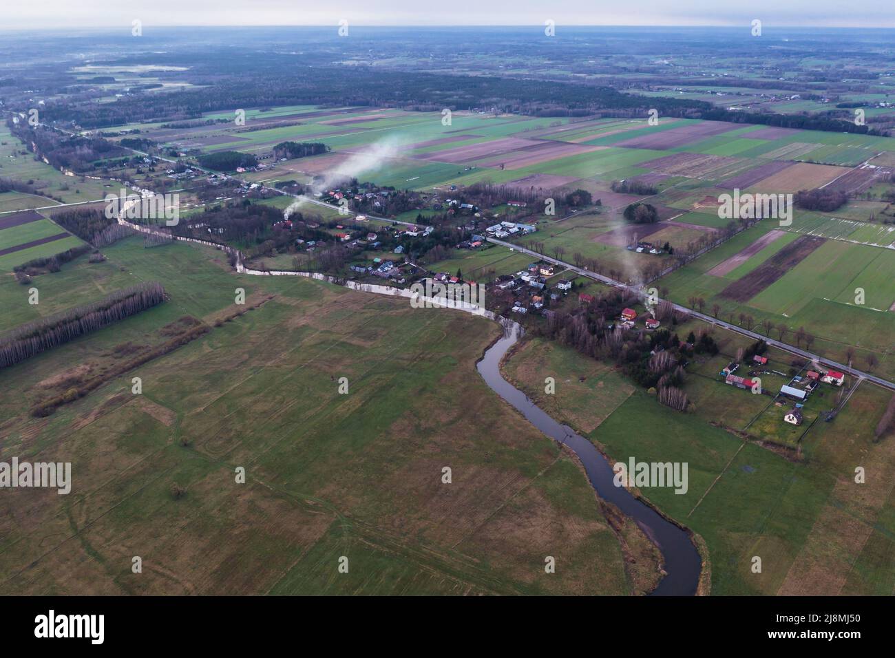 River Liwiec and Paplin village,Wegrow County in Poland Stock Photo - Alamy