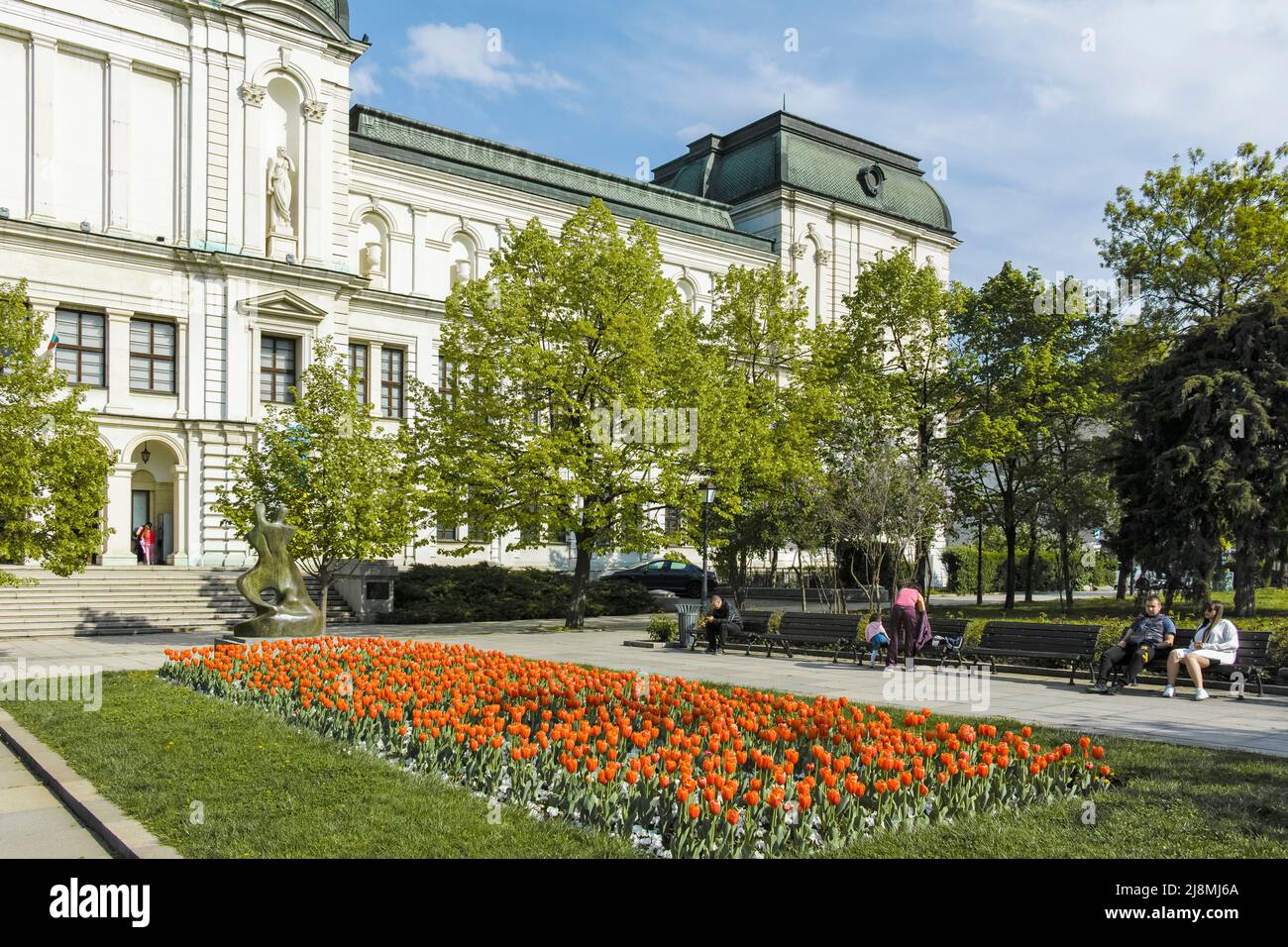 SOFIA, BULGARIA - MAY 1, 2022: Spring view of National Gallery for ...