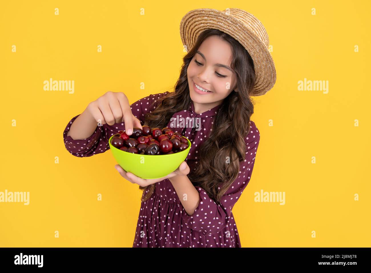 Cheerful teen girl yummy hi-res stock photography and images - Alamy