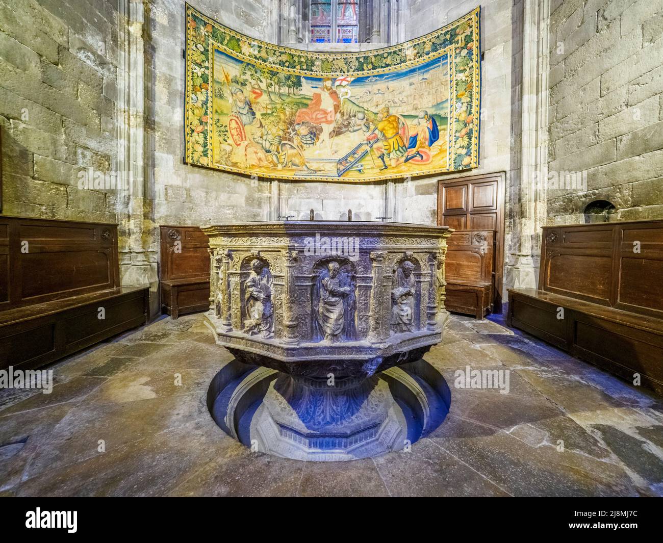 Tapestry in the Chapel of Saint Julian and Saint Basilissa (Capilla de ...