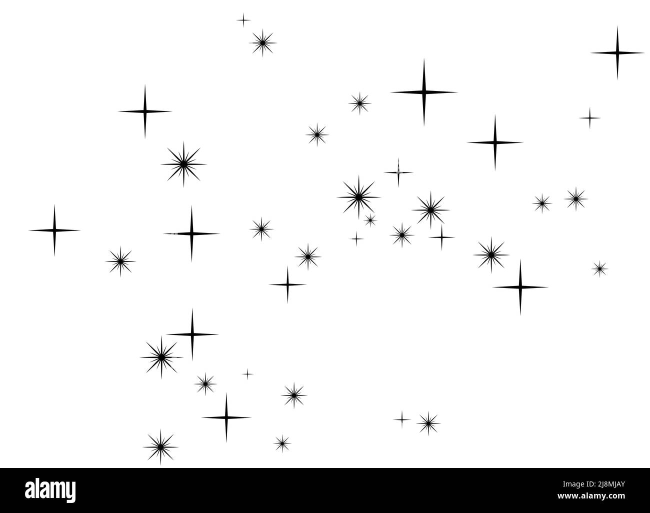 Fireworks star random source stream. Falling Star. Stars on a white ...