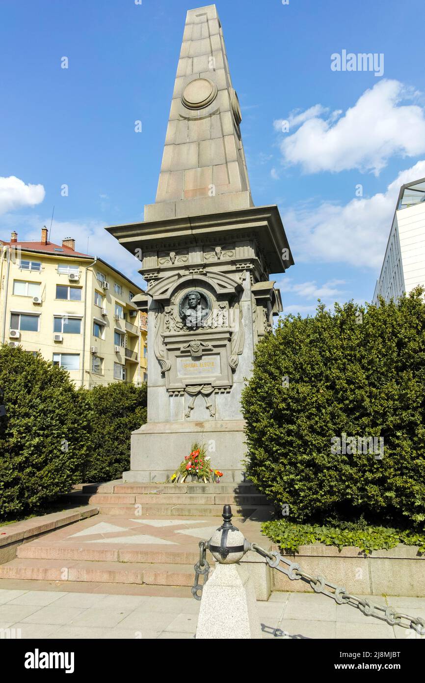 SOFIA, BULGARIA - MAY 1, 2022: Monument to Bulgarian revolutionary and national hero Vasil ...