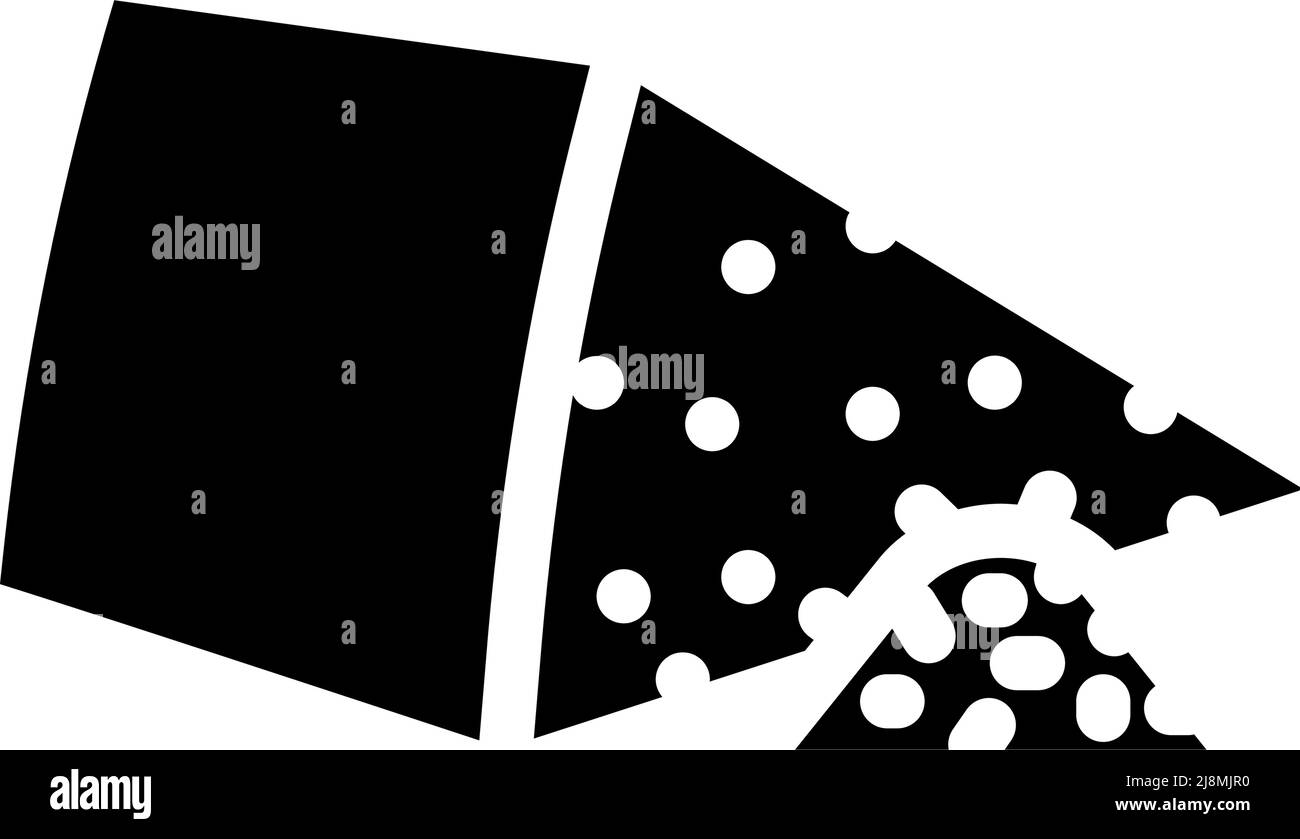 parmesan cheese glyph icon vector illustration Stock Vector Image & Art ...