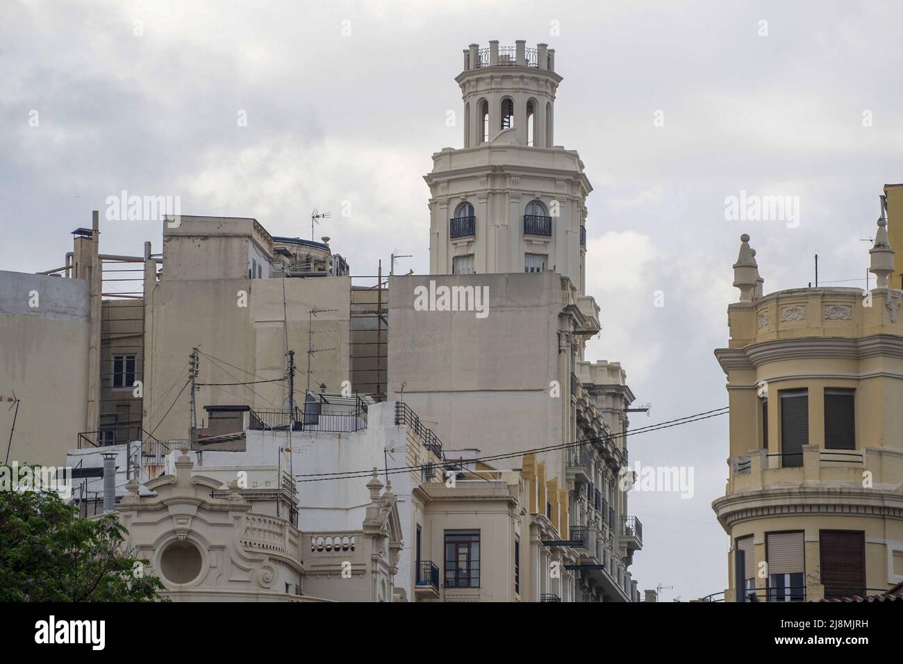 Valencia tower old building view Stock Photo - Alamy