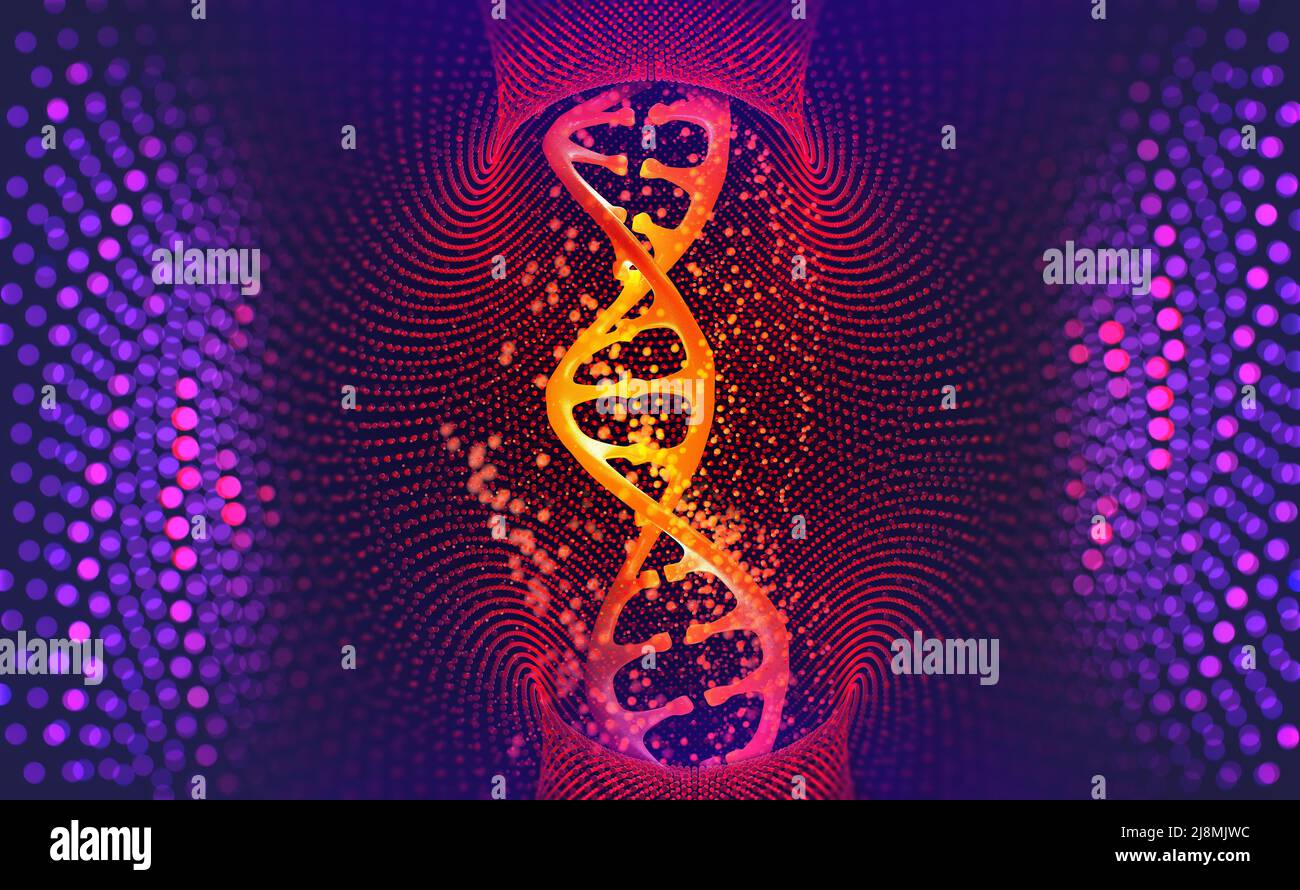 DNA. Research molecule. Scientific breakthrough in human genetics. 3D ...