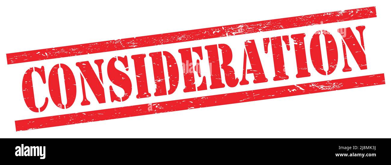 Consideration stamp hi-res stock photography and images - Alamy