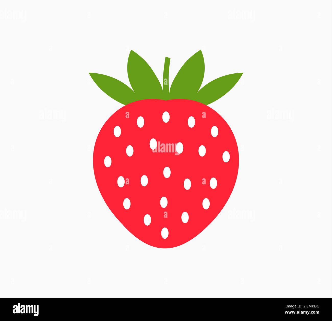 Strawberry flat design icon. Vector illustration Stock Vector Image & Art - Alamy