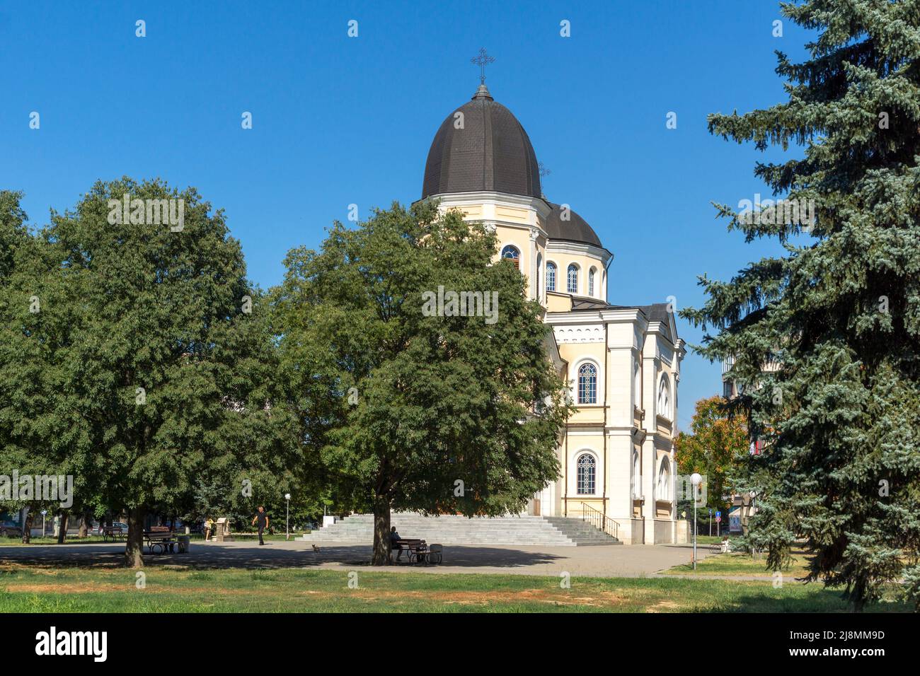 RUSE, BULGARIA -AUGUST 15, 2021: Church of All Saints at the center of ...