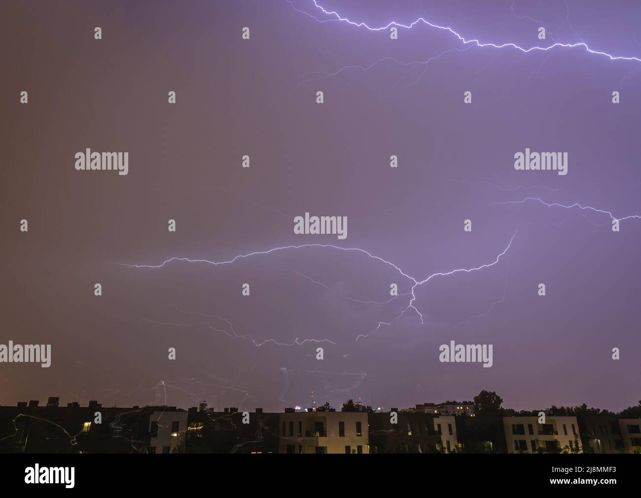 Storm in Warsaw city, capital of Poland Stock Photo - Alamy