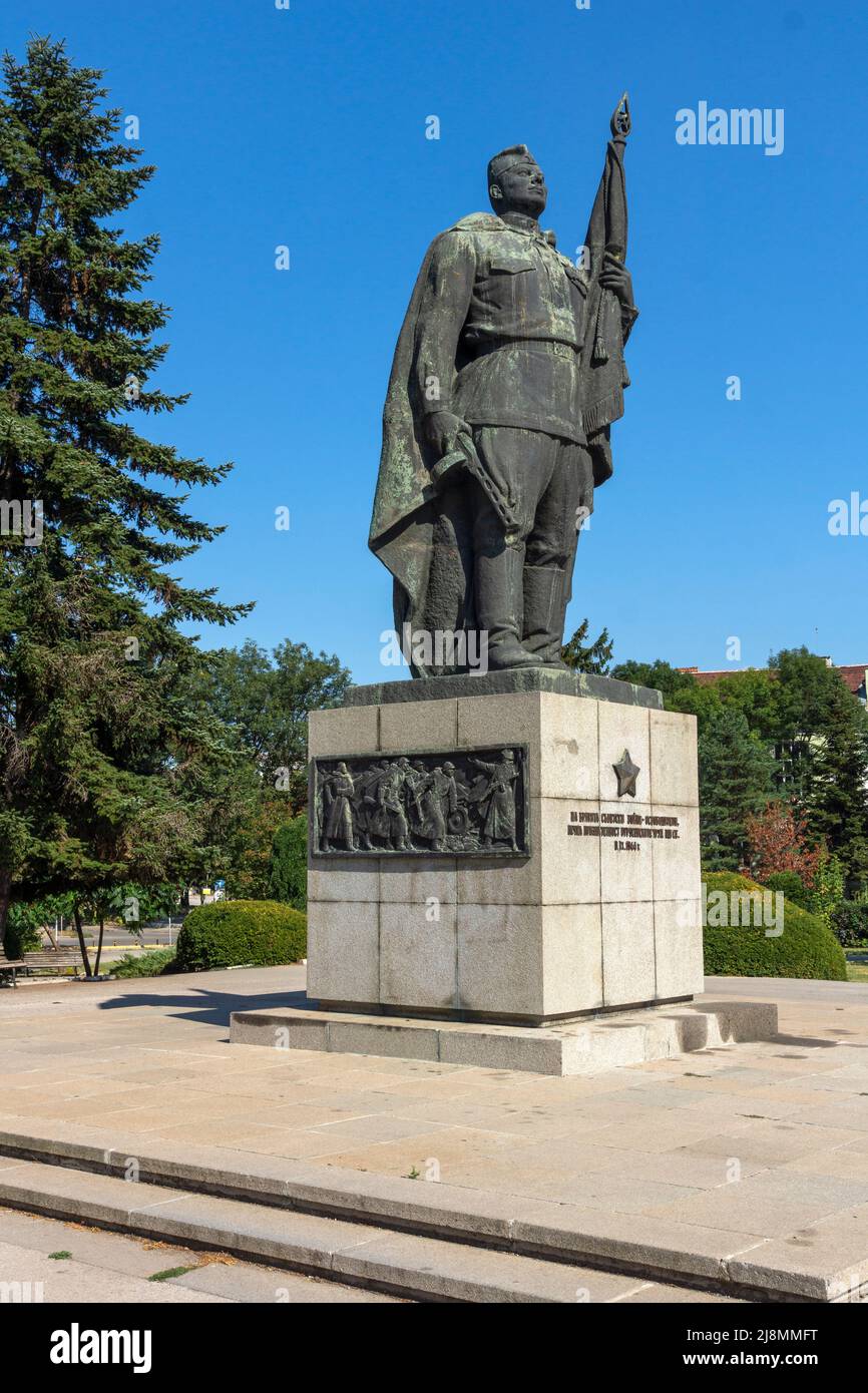 RUSE, BULGARIA - AUGUSR 15, 2021: Monument of the Soviet Army known as ...