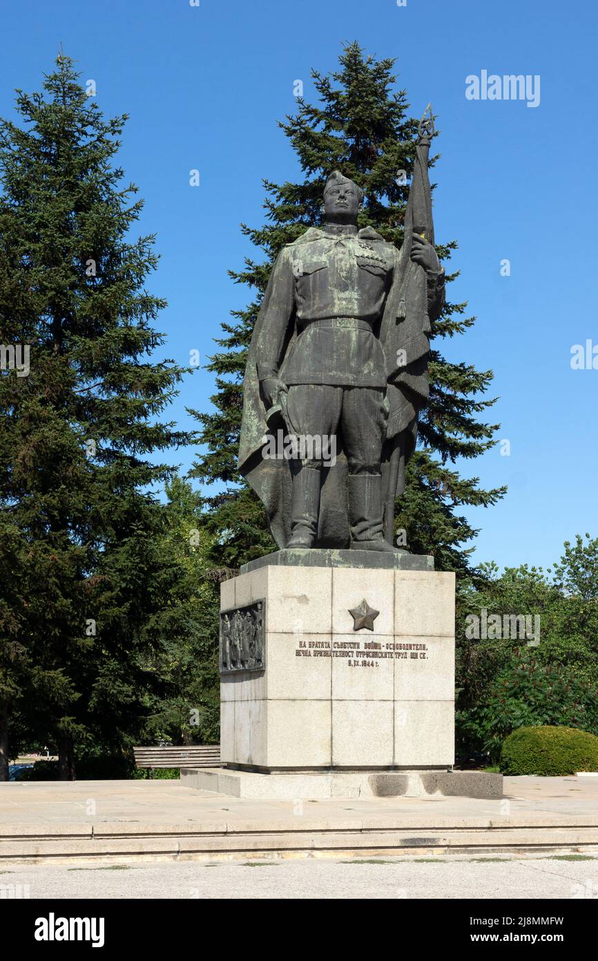 RUSE, BULGARIA - AUGUSR 15, 2021: Monument of the Soviet Army known as ...