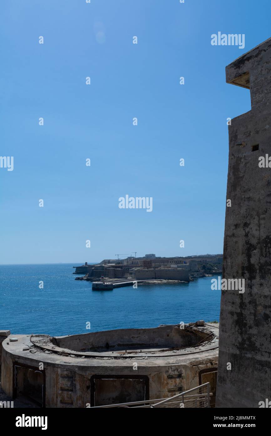 Remains of old Second World War gun emplacement in the Harbor of ...