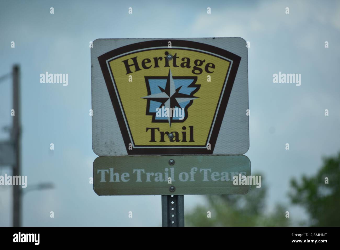 Trail of Tears sign in Oklahoma Stock Photo - Alamy