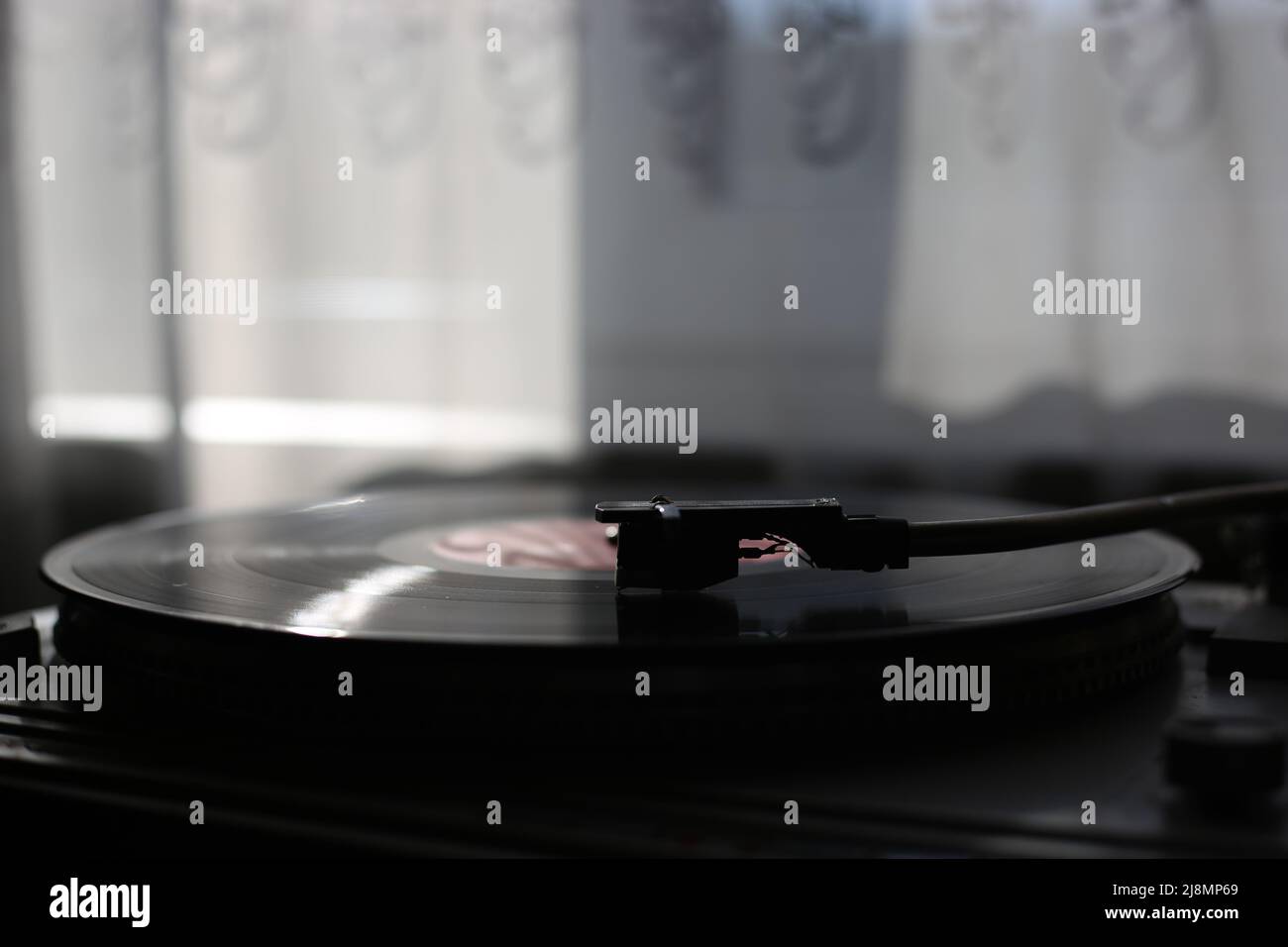 Playing classic vinyl records in daylight close-up Stock Photo - Alamy